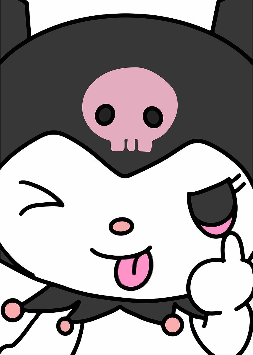 'Kuromi Cartoon Character Illustration' Poster, picture, metal print ...