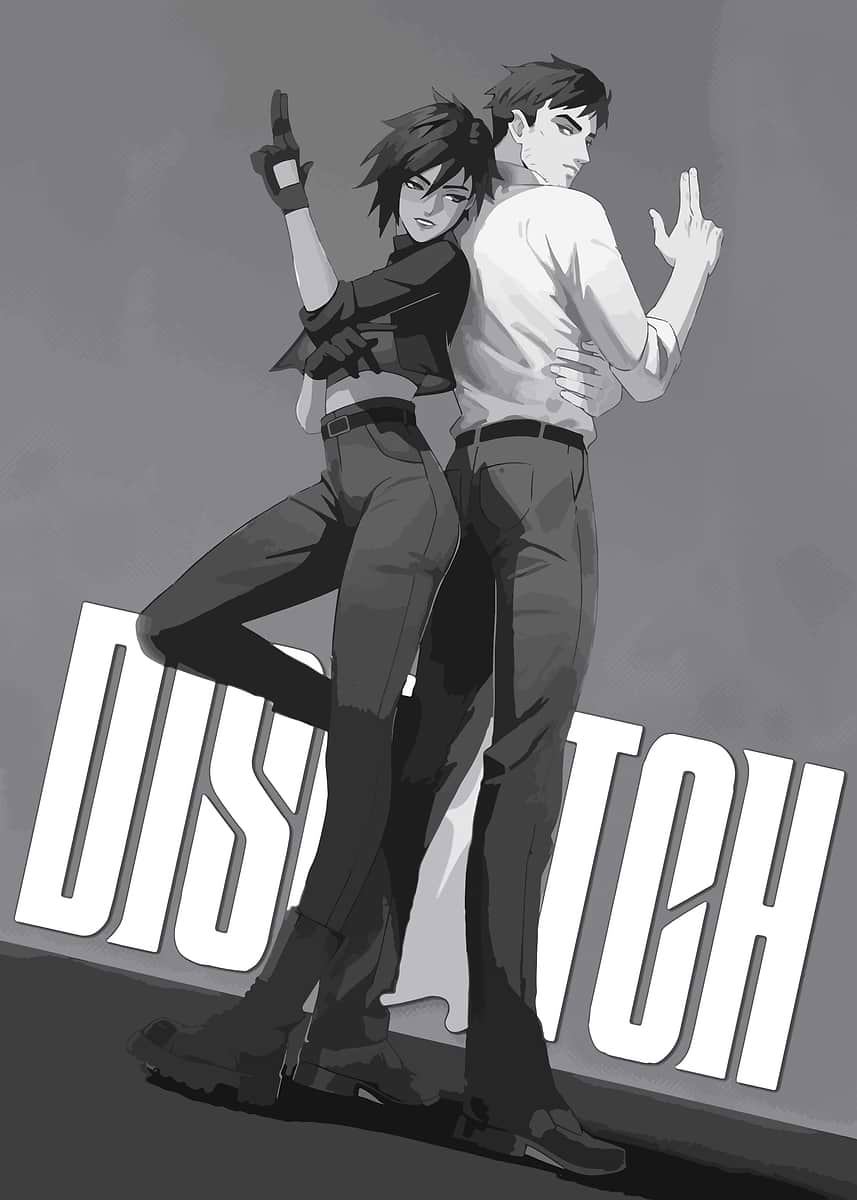 'Dispatch: Monochrome Duo Character' Poster, picture, metal print ...