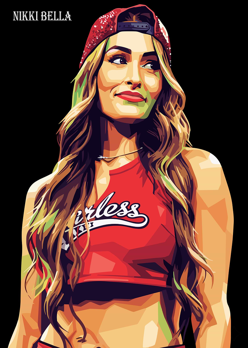 'Nikki Bella Pop Art Portrait' Poster, picture, metal print, paint by ...