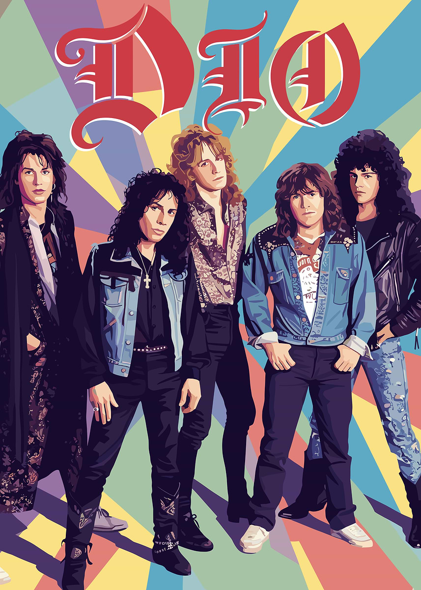 'Dio Band Portrait' Poster, picture, metal print, paint by Papa Giana ...
