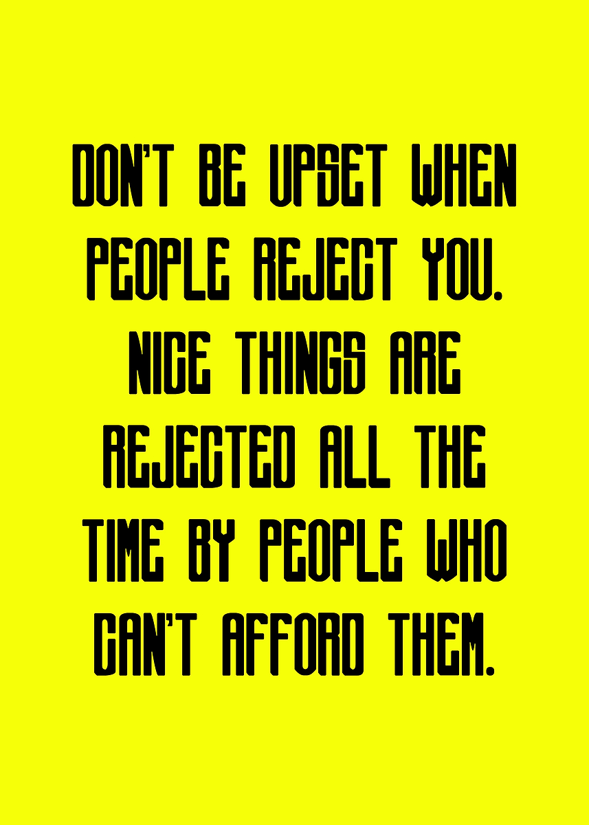 'Motivational Quote on Rejection' Poster, picture, metal print, paint ...