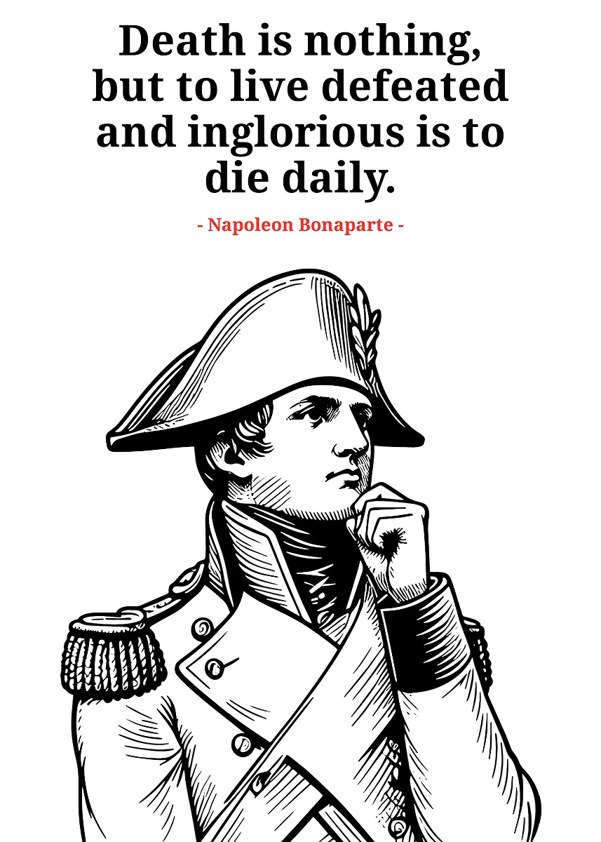 'Napoleon Bonaparte Quote' Poster, picture, metal print, paint by DNSM ...