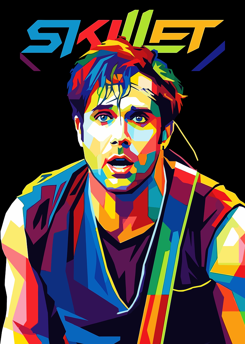 'Skillet Band Colorful Pop Art Portrait' Poster, picture, metal print ...