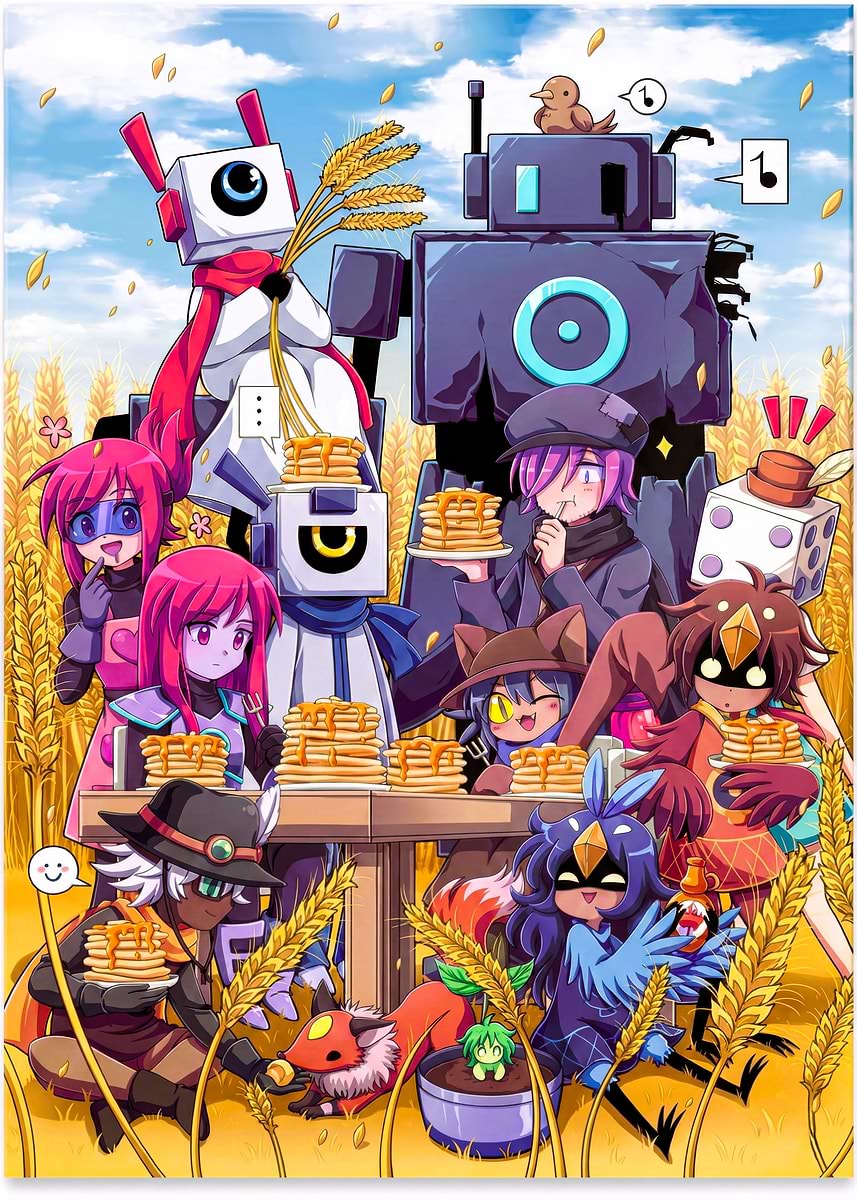 'OneShot Pancake Party' Poster, picture, metal print, paint by ...