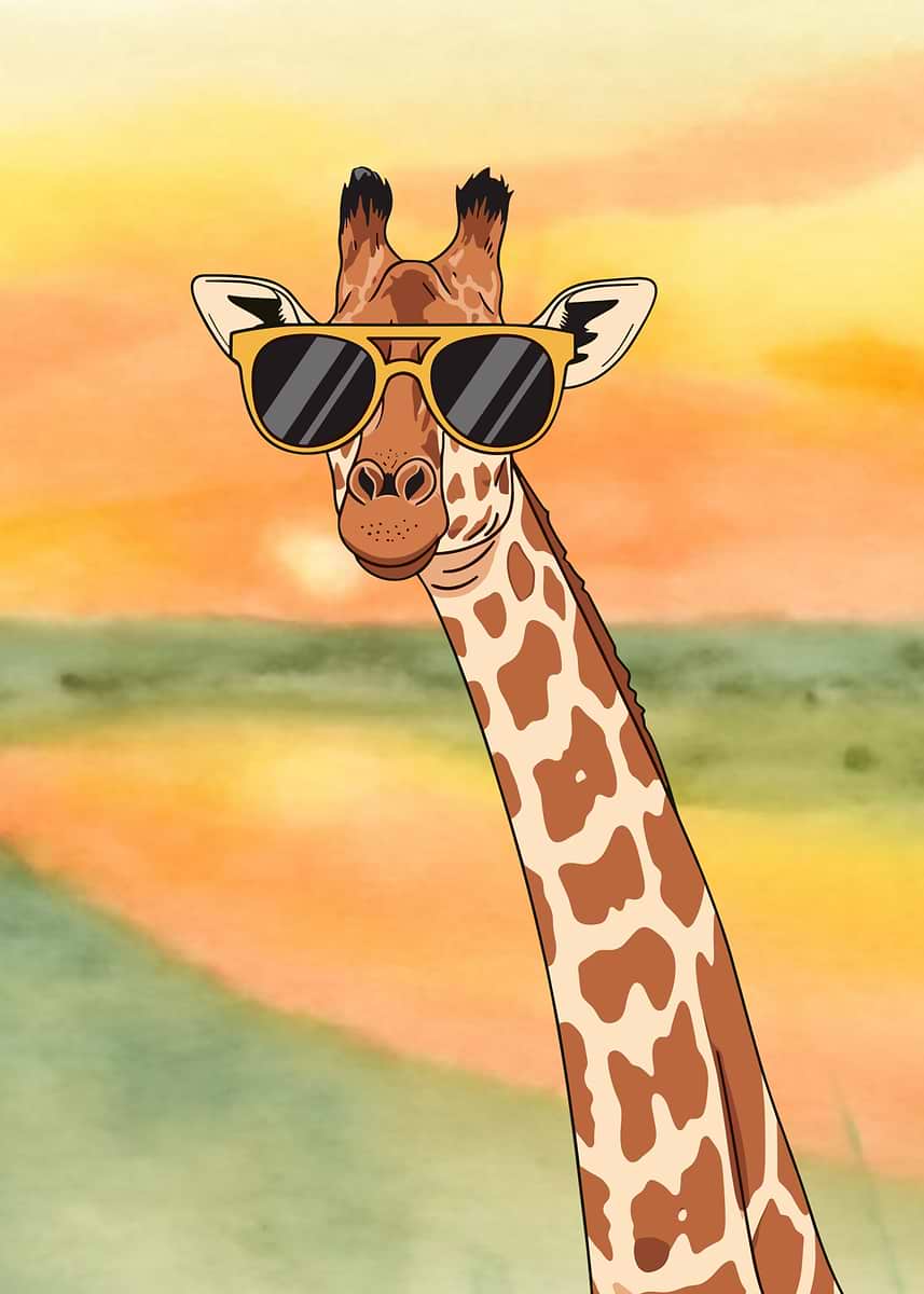 'Cool Giraffe' Poster, picture, metal print, paint by ANDRE MCKAY ...