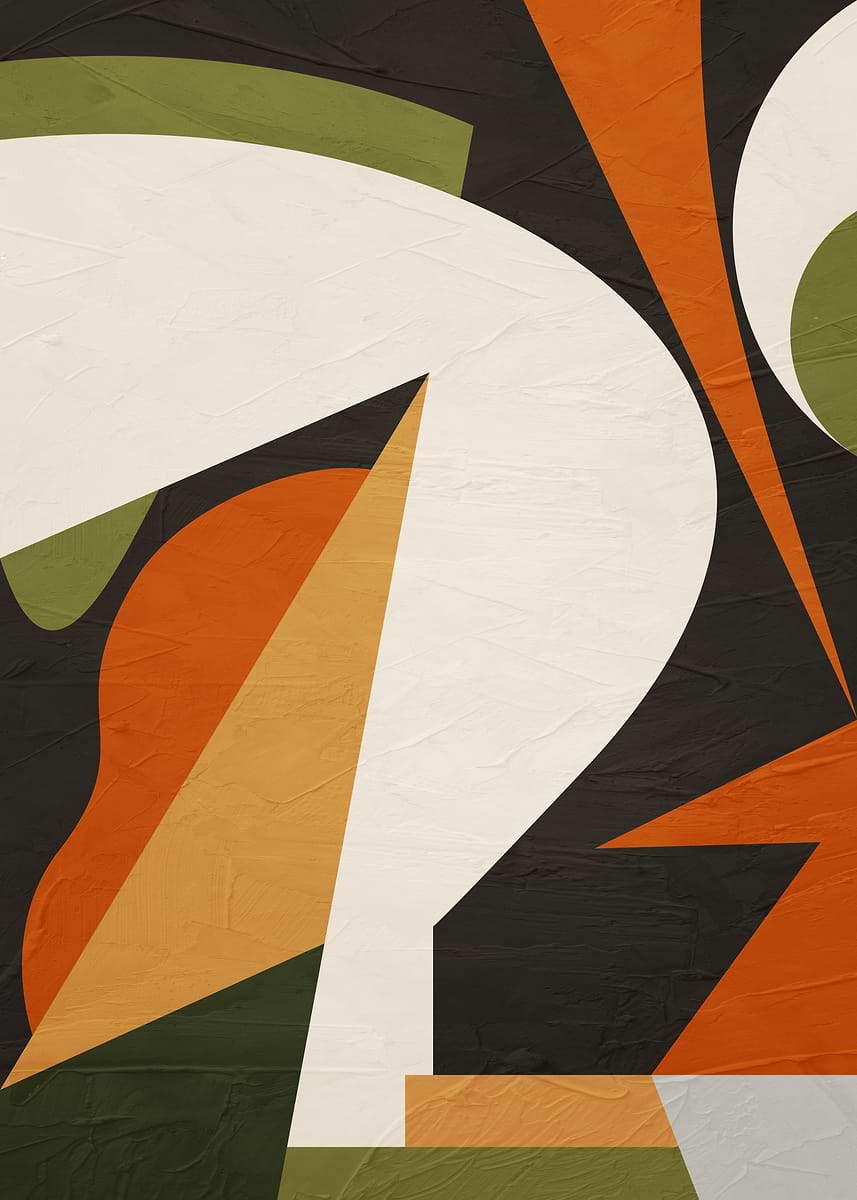 'Abstract Geometric Shapes Art' Poster, picture, metal print, paint by ...