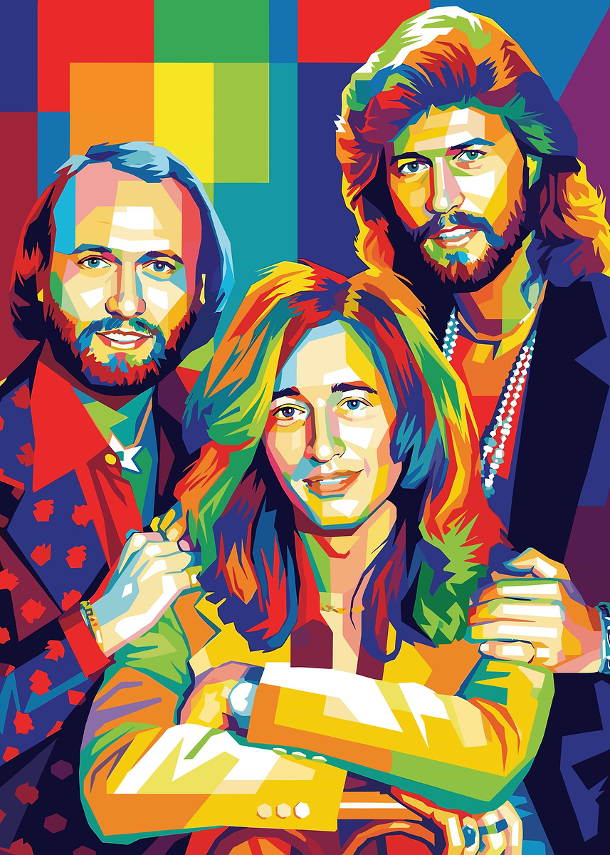 'Bee Gees Pop Art Portrait' Poster, picture, metal print, paint by ...