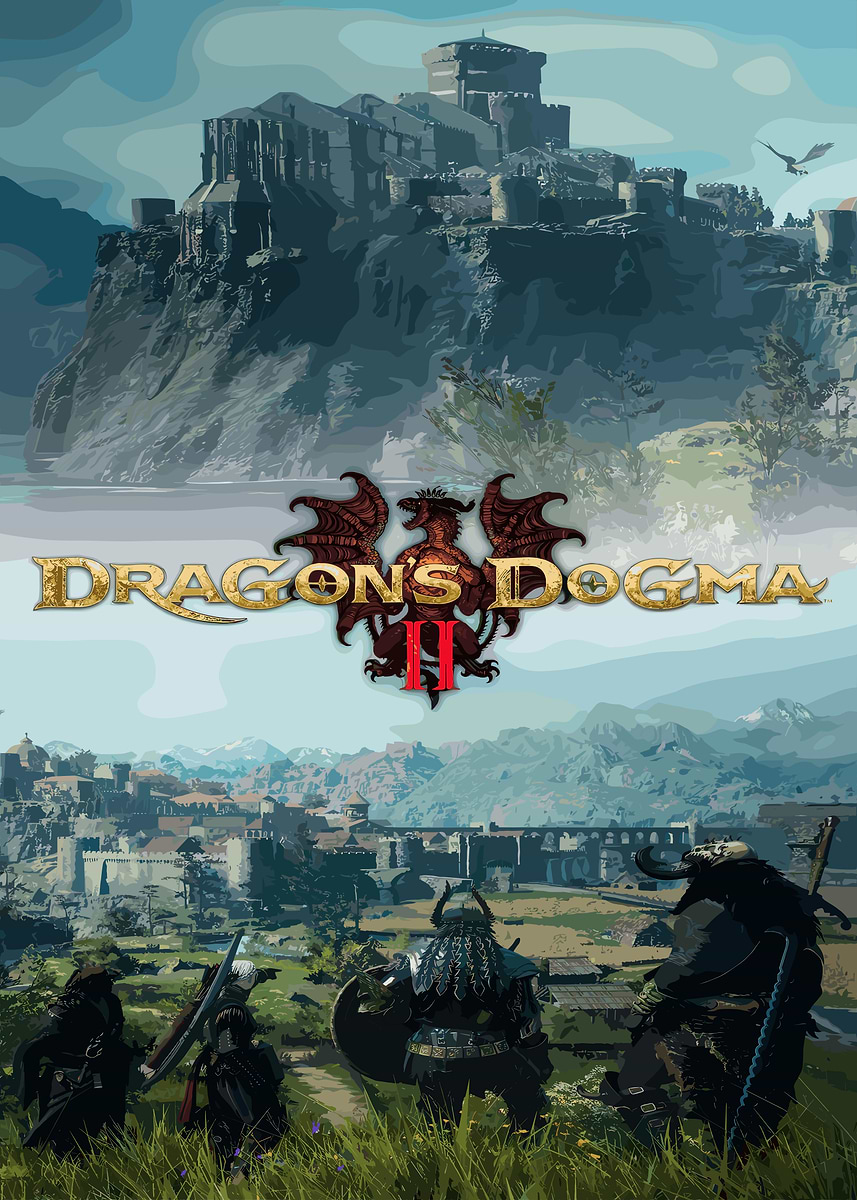 'Dragon's Dogma II Game Cover Art' Poster, picture, metal print, paint ...
