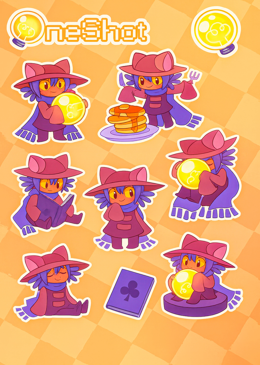 'OneShot Niko Sticker Sheet' Poster, picture, metal print, paint by ...