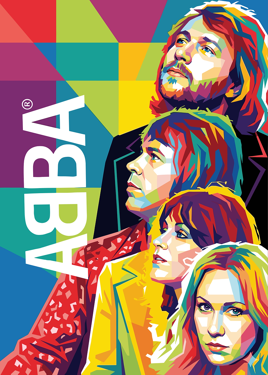 'ABBA Pop Art Portrait' Poster, picture, metal print, paint by Papa ...