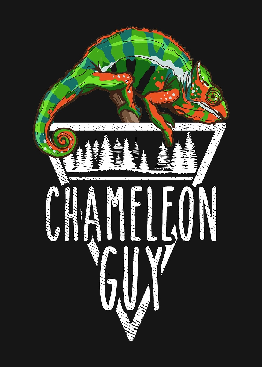 'Chameleon Guy Panther Chameleon Owner' Poster, picture, metal print ...