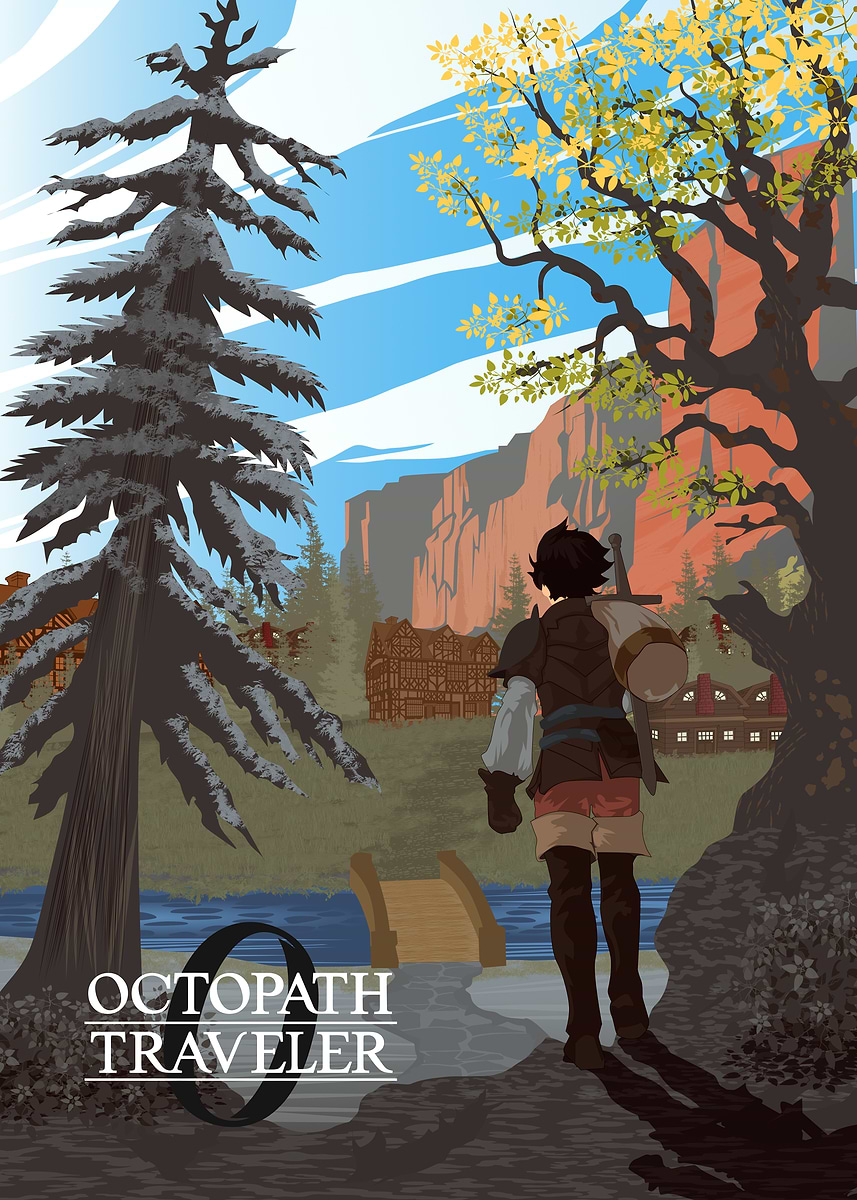 'Octopath Traveler 0' Poster, picture, metal print, paint by geeks holic | Displate