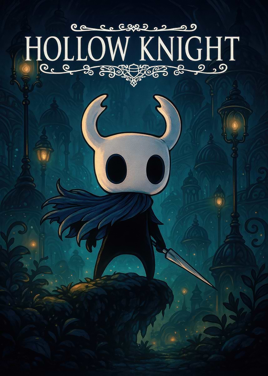 'Hollow Knight Game Poster' Poster, picture, metal print, paint by ...