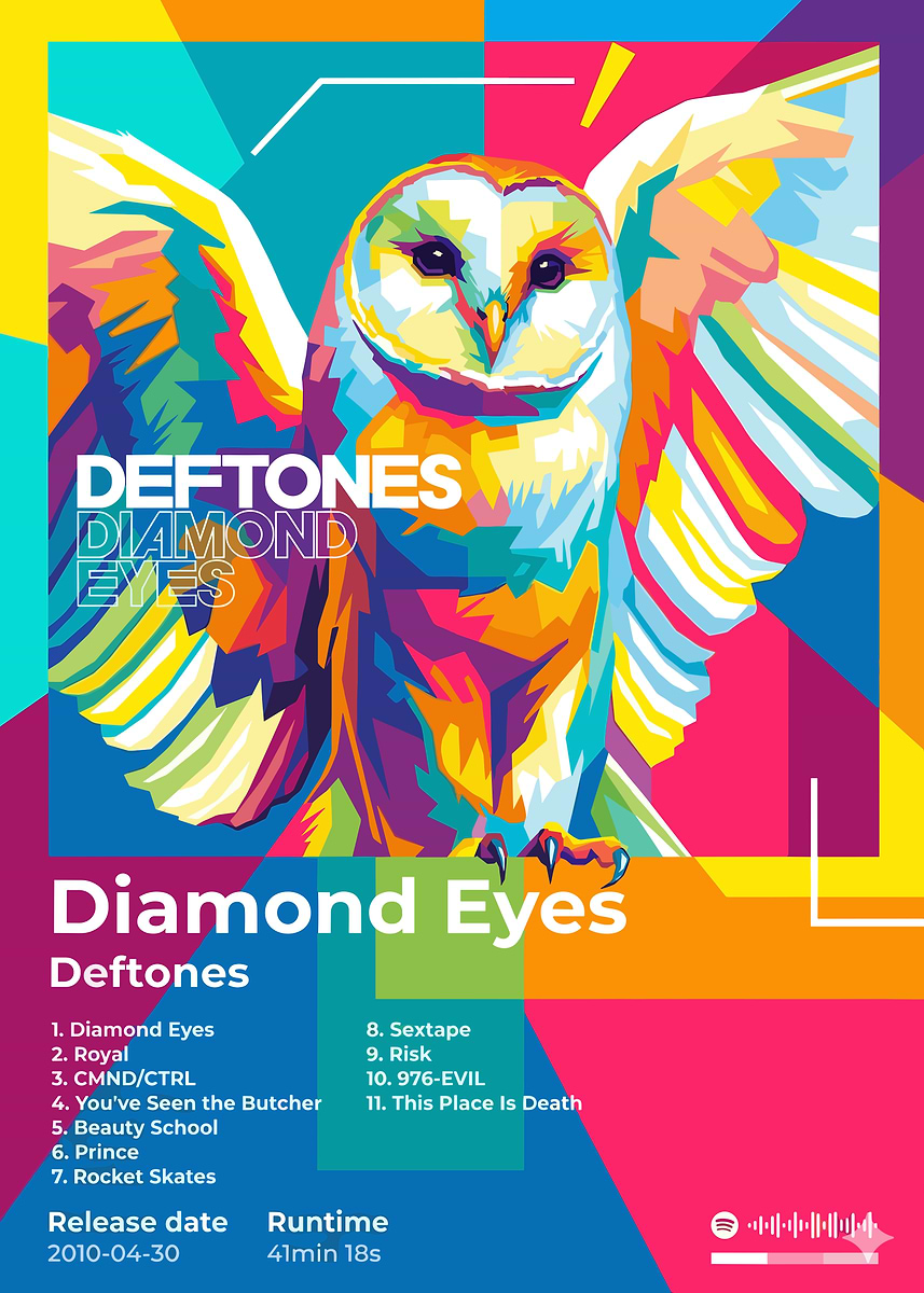 'Deftones Diamond Eyes Album Cover' Poster, picture, metal print, paint ...