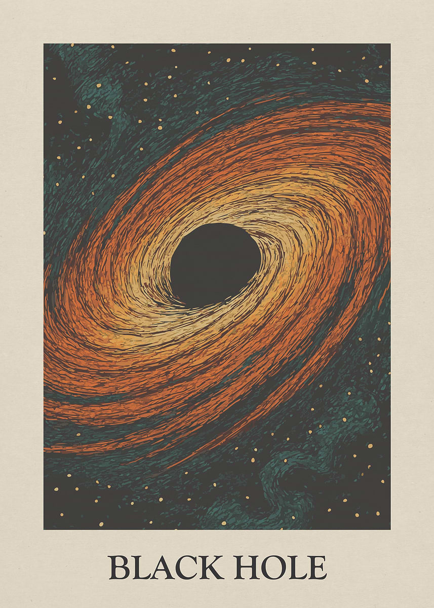 'Black Hole Illustration' Poster, picture, metal print, paint by Erwan ...
