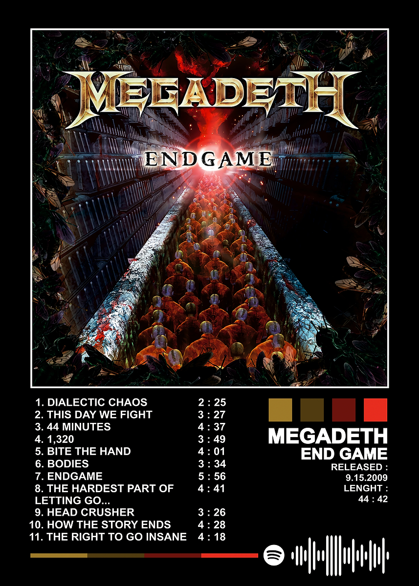 'Megadeth Endgame Album Cover Art' Poster, picture, metal print, paint ...