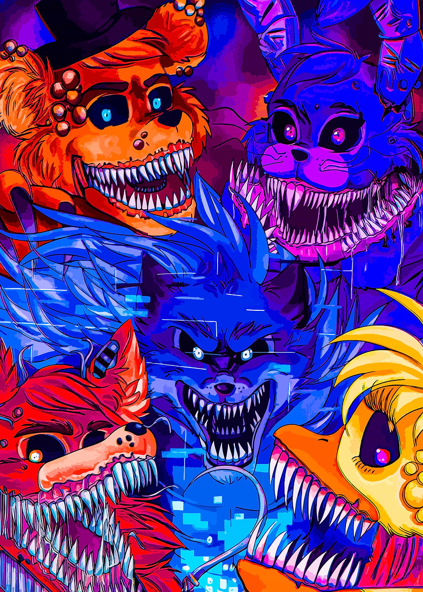 'Five Nights at Freddy's Animatronics' Poster, picture, metal print ...