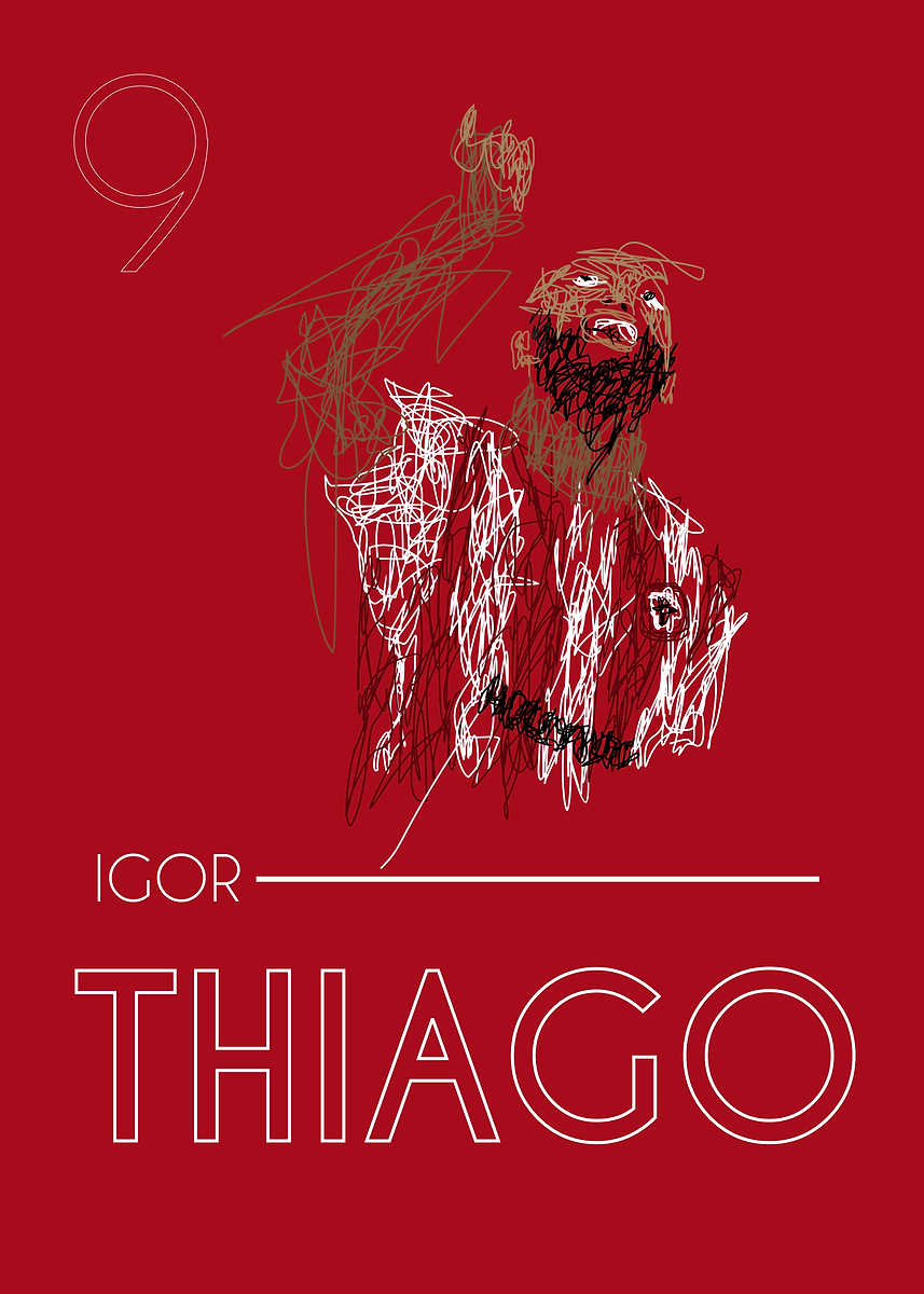 'Igor Thiago Sketch Art' Poster, picture, metal print, paint by OZA ...