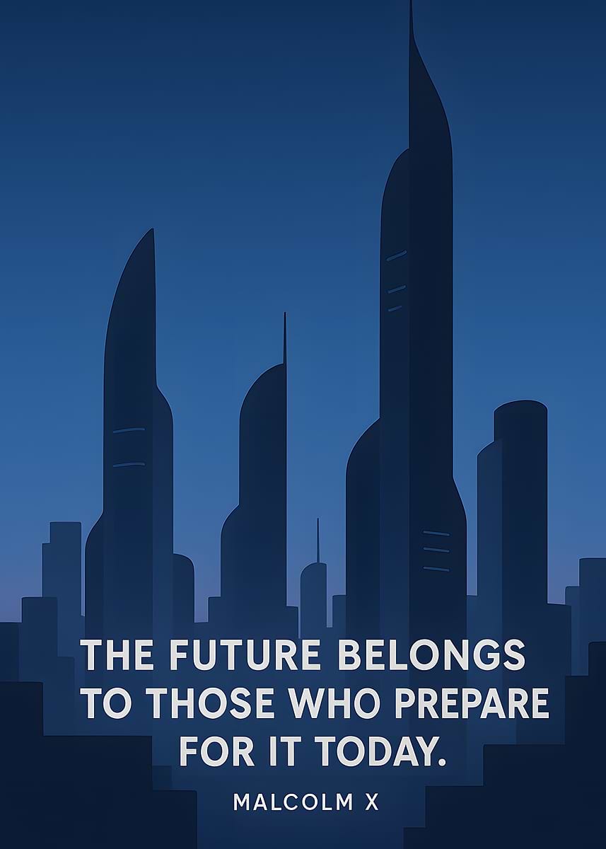 'Malcolm X: The Future Belongs' Poster, picture, metal print, paint by ...
