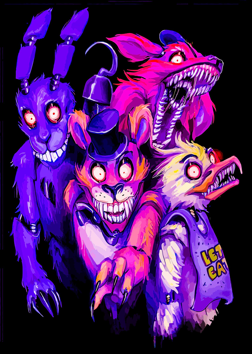 'Five Nights at Freddy's Animatronics' Poster, picture, metal print ...