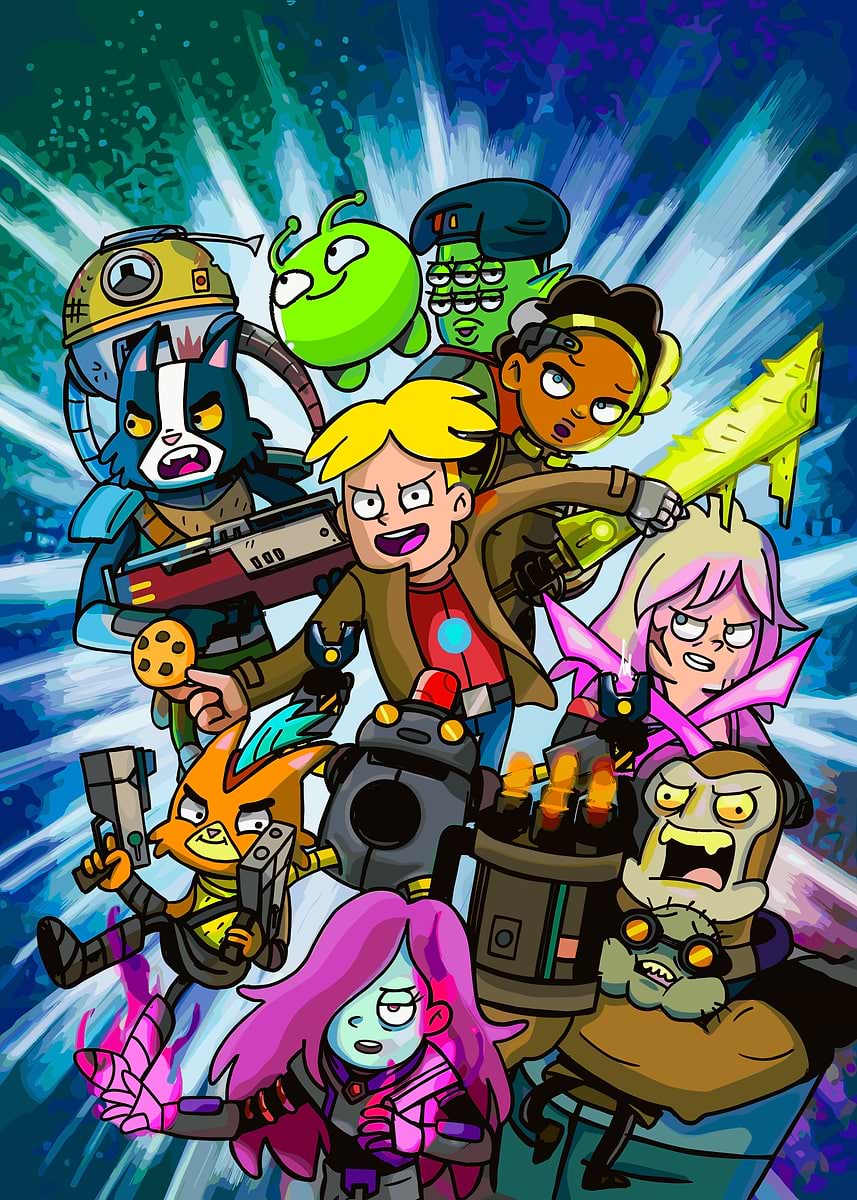 'Final Space game Characters Group Shot' Poster, picture, metal print ...