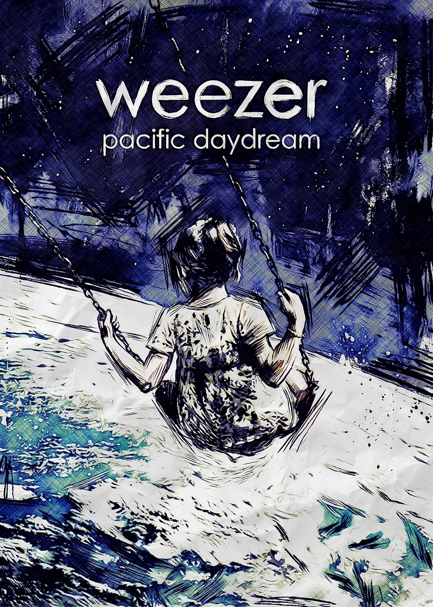'Weezer Pacific Daydream Album Cover Art' Poster, picture, metal print ...