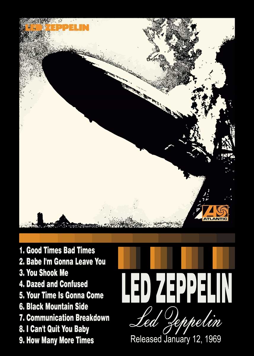 'Led Zeppelin I Album Cover Art' Poster, picture, metal print, paint by ...