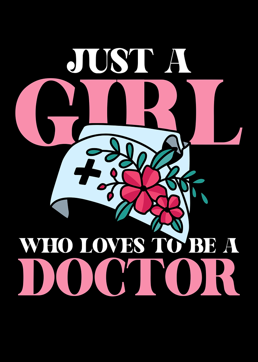 'Just a Girl Who Loves Doctor' Poster, picture, metal print, paint by ...