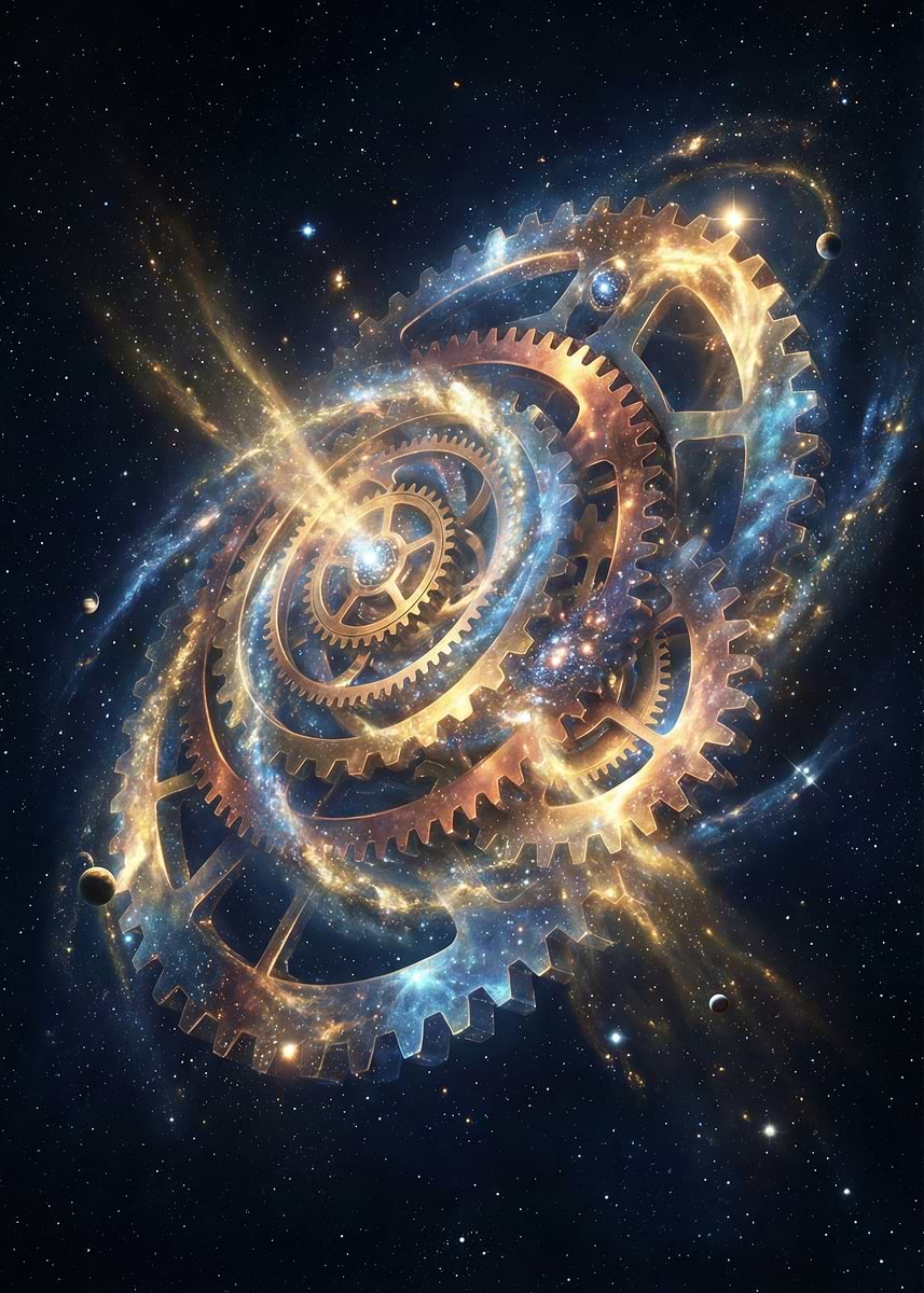 'Cosmic Gears in Space interstellar ' Poster, picture, metal print ...