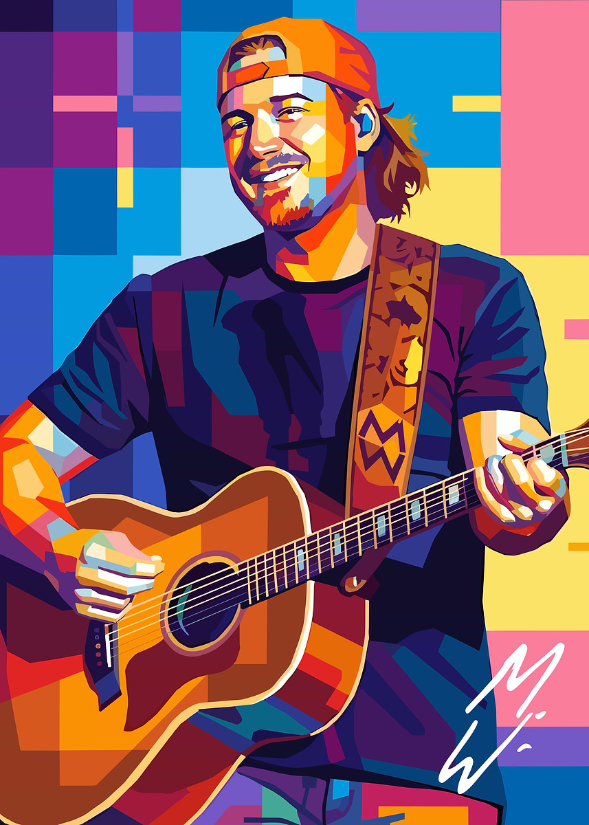'Morgan Wallen Wpap art' Poster, picture, metal print, paint by ...