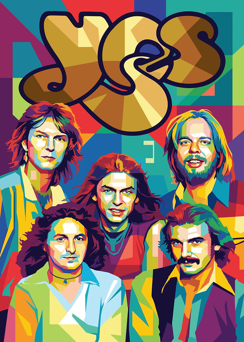 'Yes Band Pop Art Portrait' Poster, picture, metal print, paint by ...