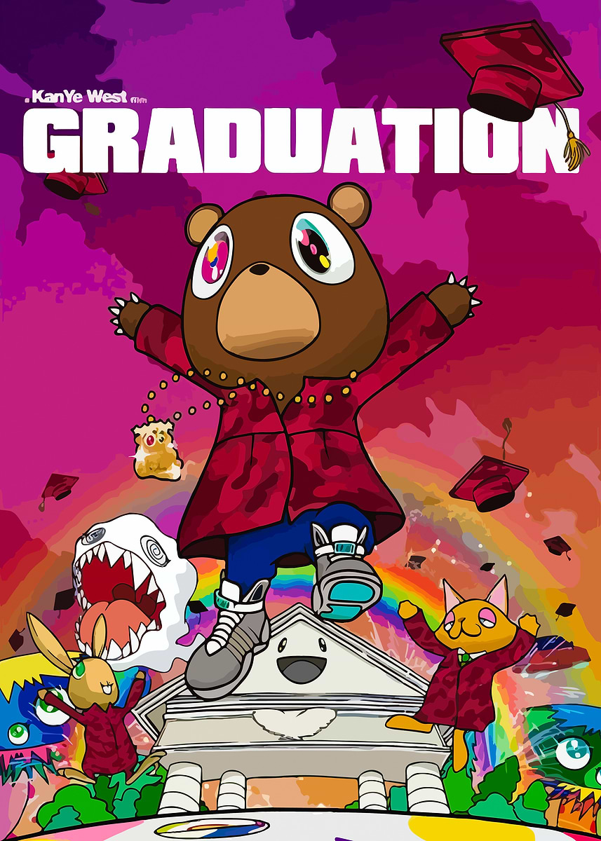 'Kanye West Graduation Album Cover' Poster, picture, metal print, paint ...