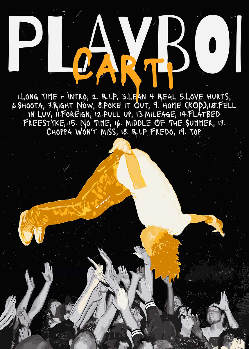 'Playboi Carti Album Art' Poster, picture, metal print, paint by ...