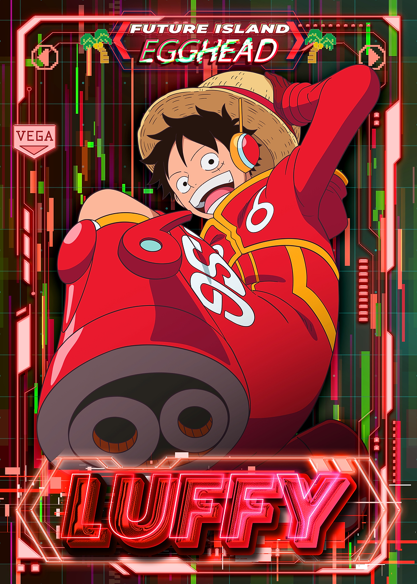 'Luffy's Egghead Arc Adventure' Poster, picture, metal print, paint by ...