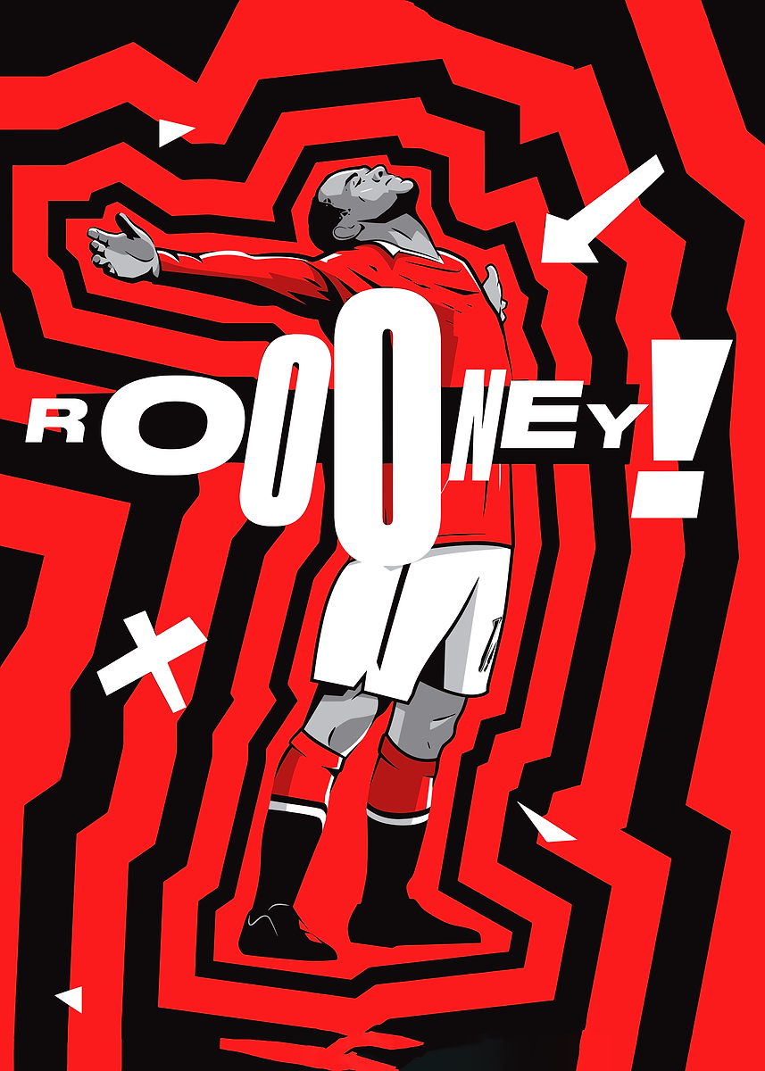 'Wayne Rooney Illustration' Poster, picture, metal print, paint by Eun ...