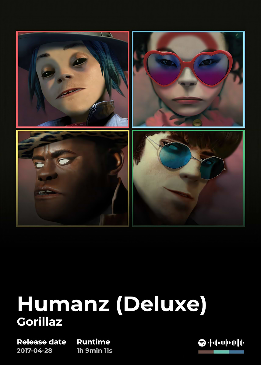 'Gorillaz - Humanz Album Cover' Poster, picture, metal print, paint by bodiljane | Displate