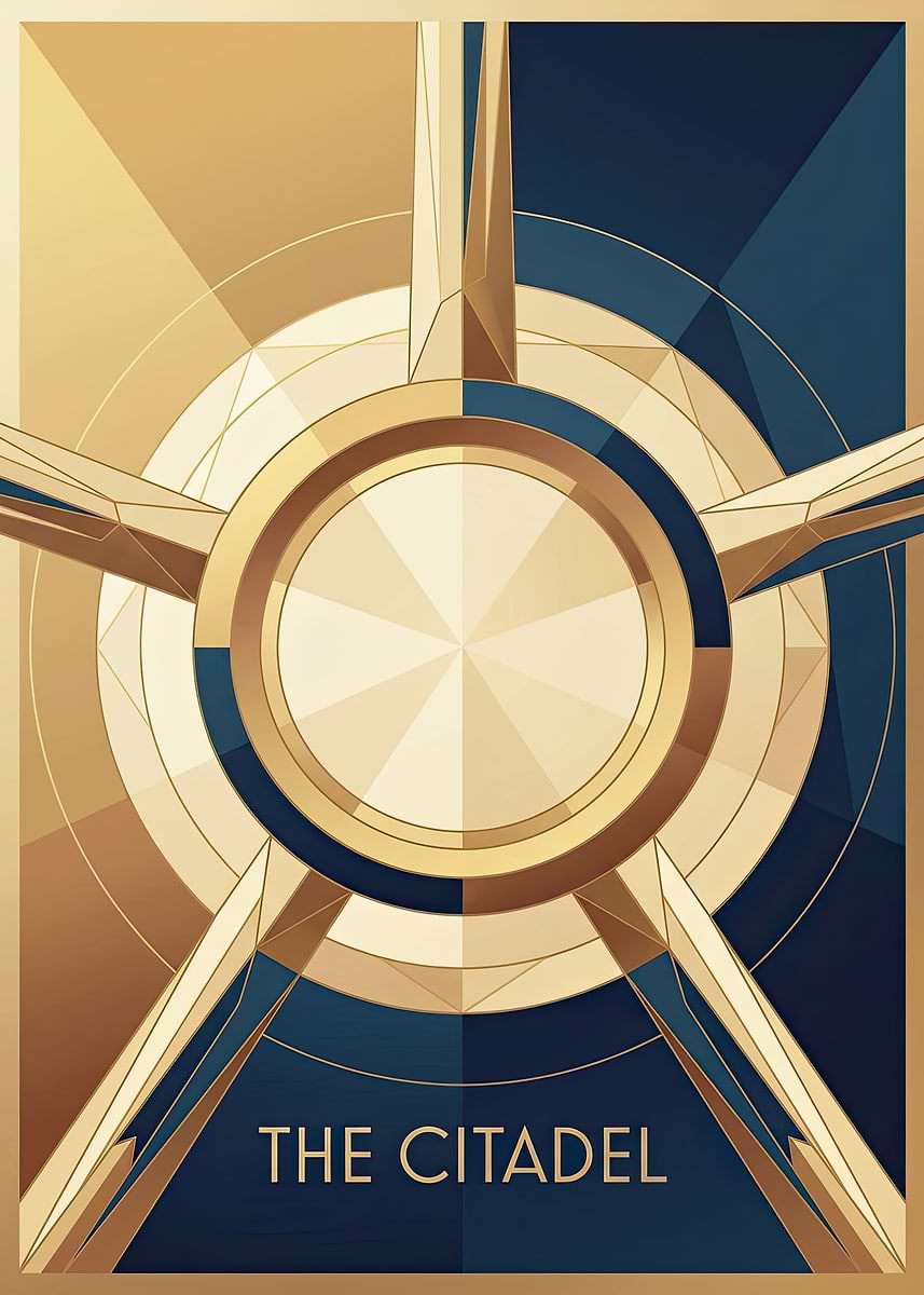 'The Citadel Art Deco Illustration' Poster, picture, metal print, paint ...