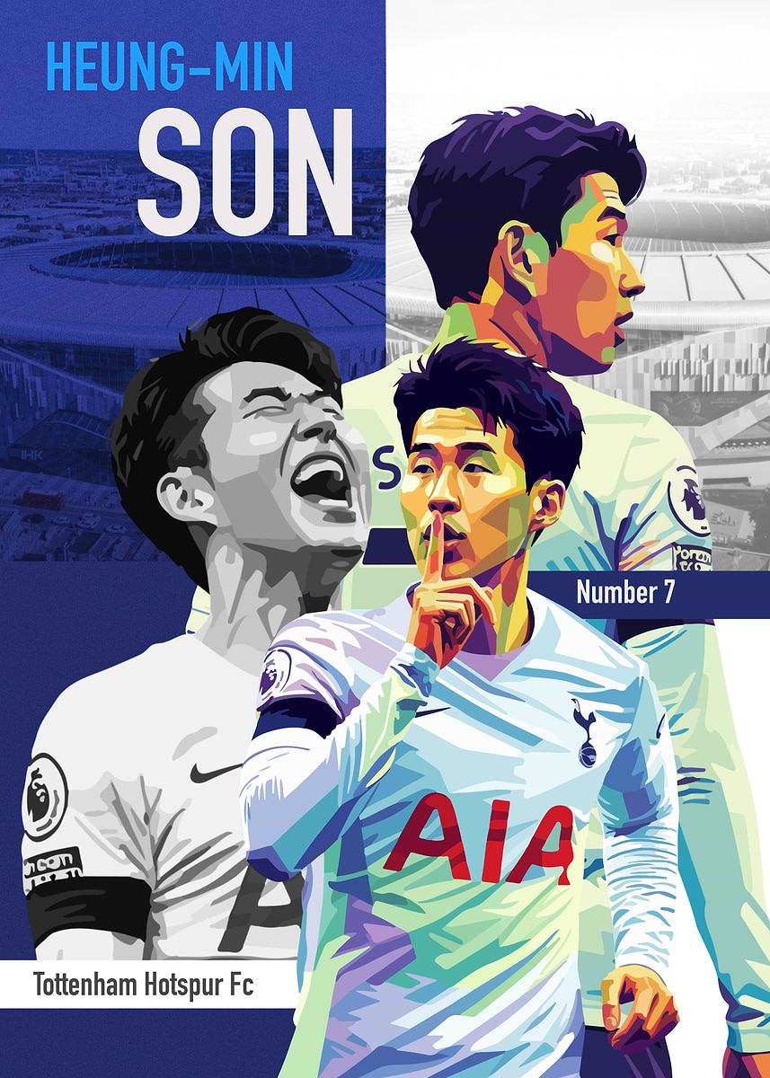 'Heung-Min Son Art' Poster, picture, metal print, paint by Ar dani ...