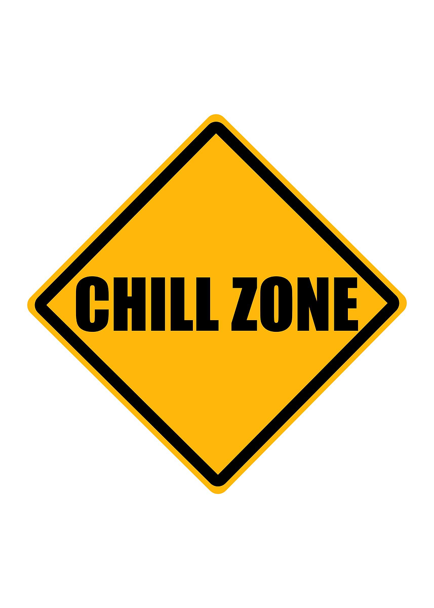 'Chill Zone Sign' Poster, picture, metal print, paint by ROBO | Displate