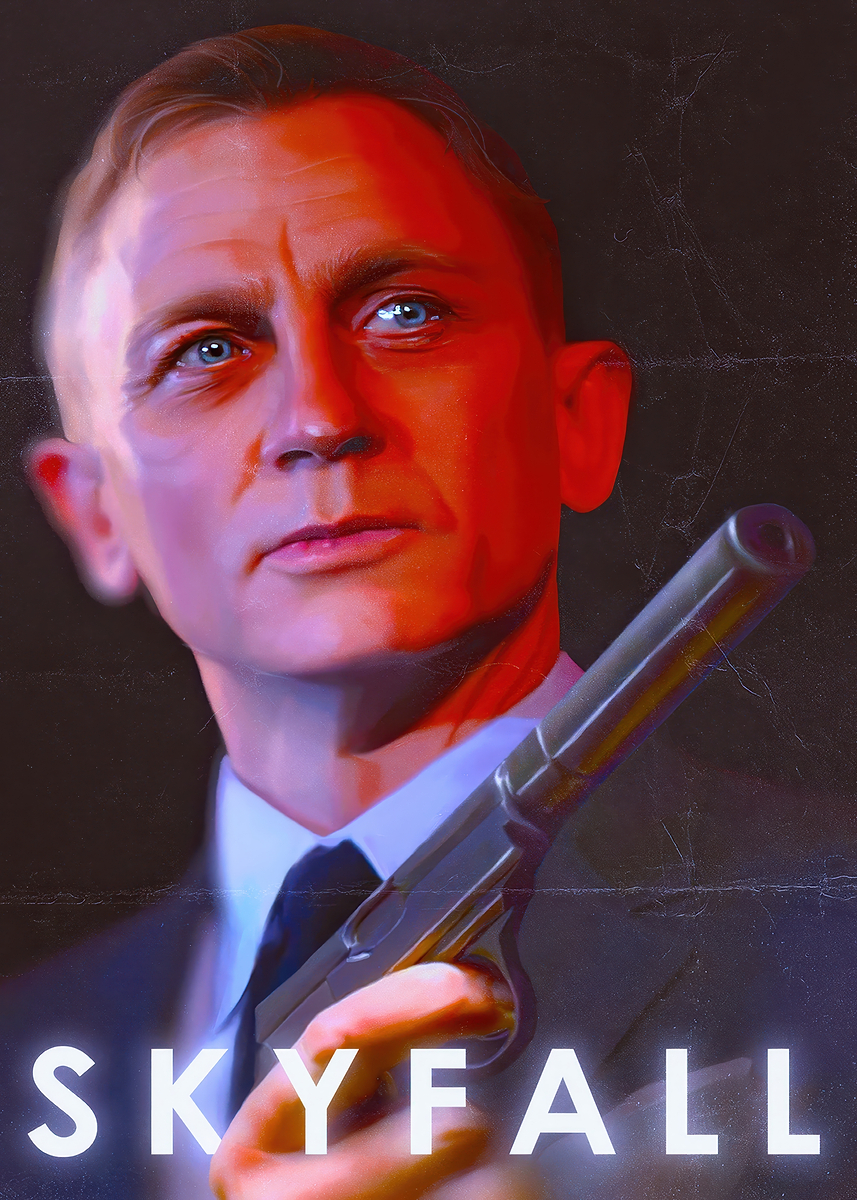 'Skyfall James Bond Portrait' Poster, picture, metal print, paint by ...
