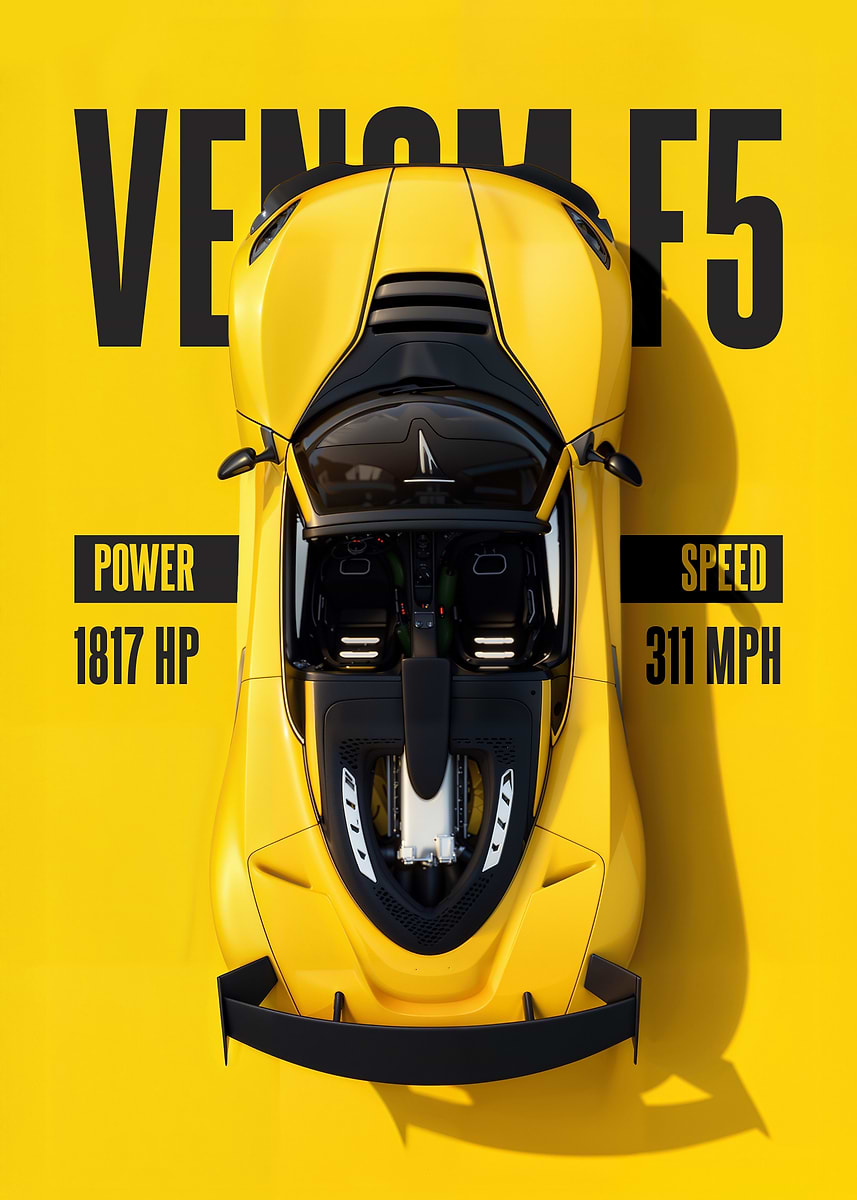 'Venom F5 Car' Poster, picture, metal print, paint by SirHerald ...
