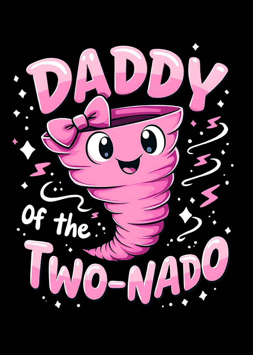 'Daddy of the Two-Nado Cartoon' Poster, picture, metal print, paint by ...