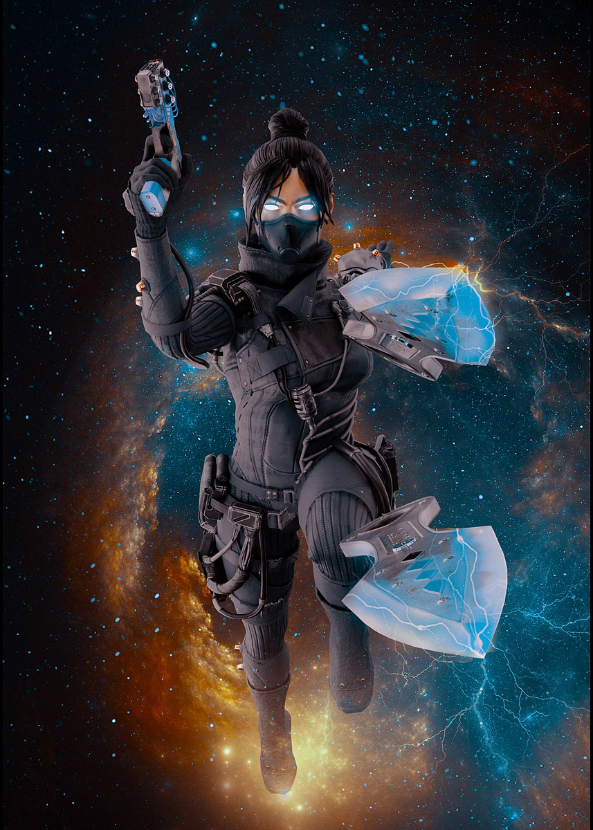 'Wraith from Apex Legends in Space' Poster, picture, metal print, paint ...