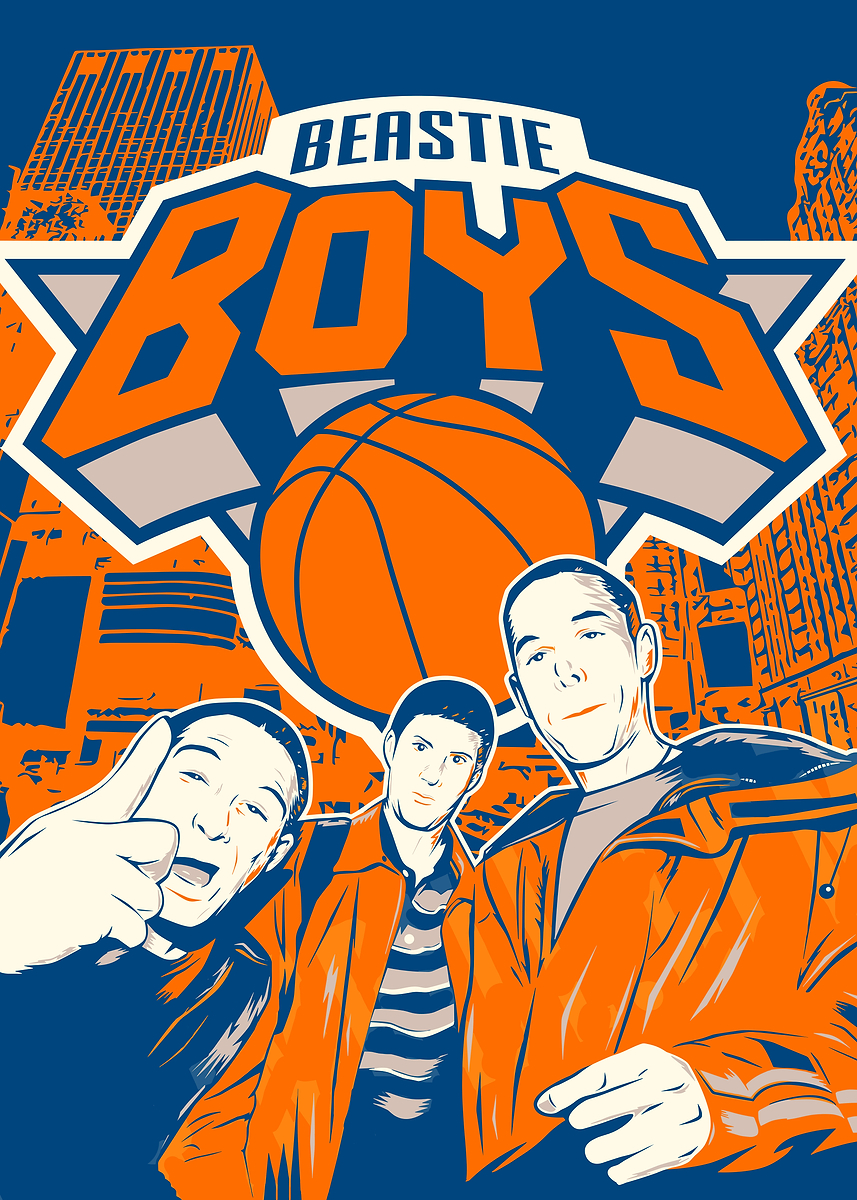'Beastie Boys Basketball Graphic' Poster, picture, metal print, paint ...