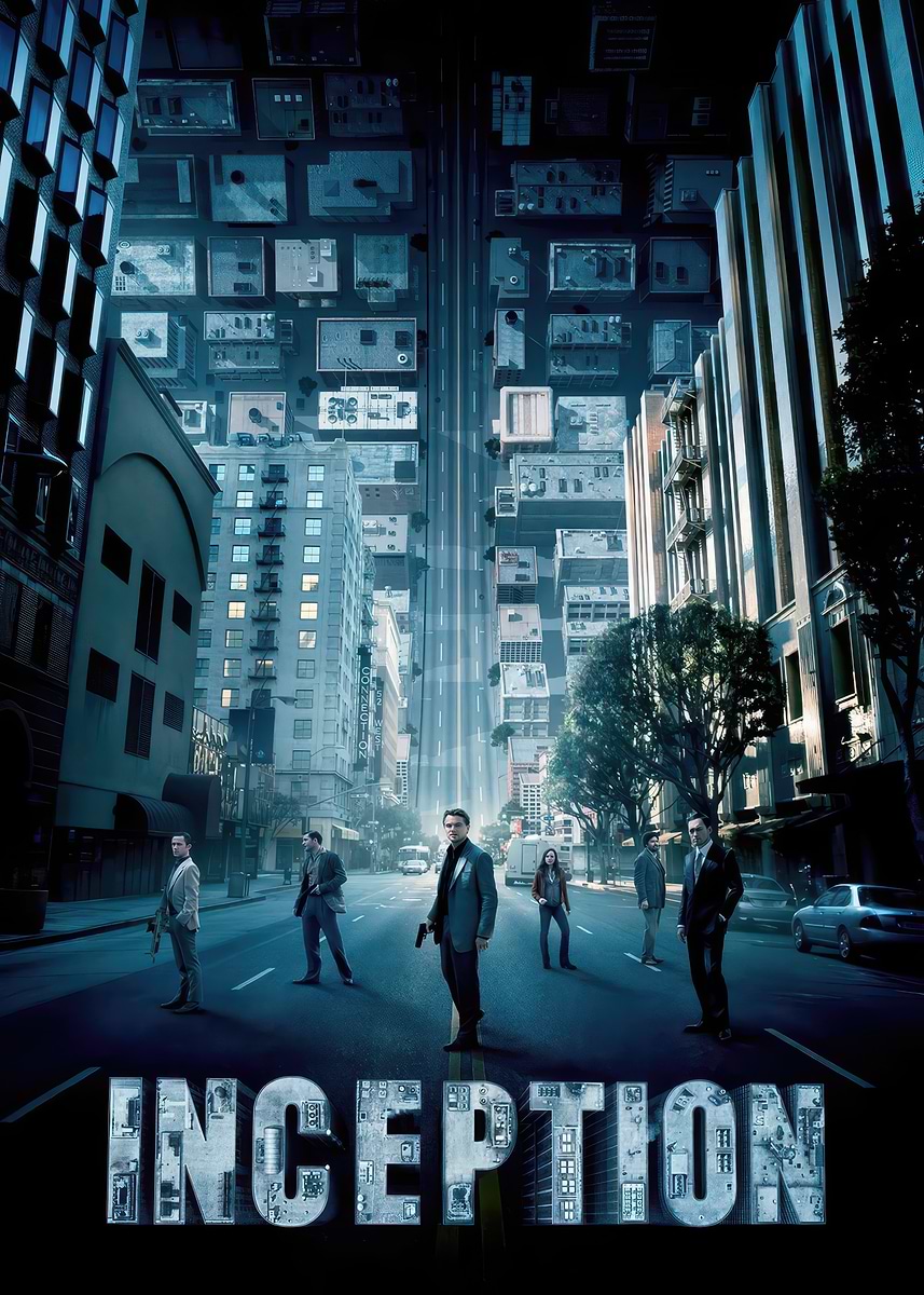 'Inception Movie ' Poster, picture, metal print, paint by ElYUU | Displate