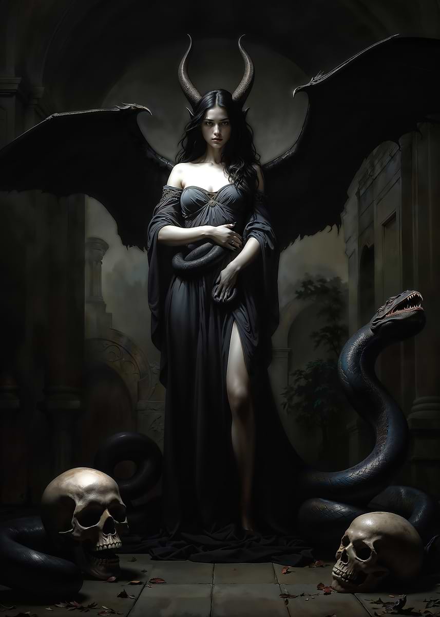 'Lilith The Fallen Bride' Poster, picture, metal print, paint by Alice ...