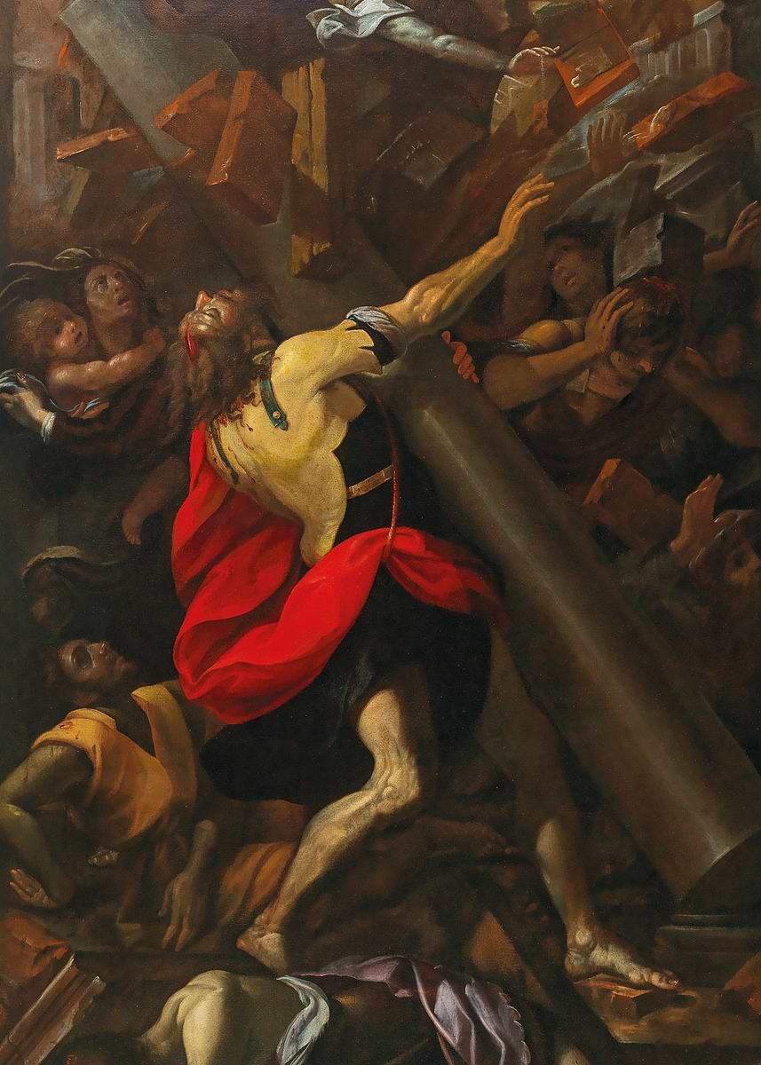 'Samson Destroying the Temple Painting' Poster, picture, metal print ...