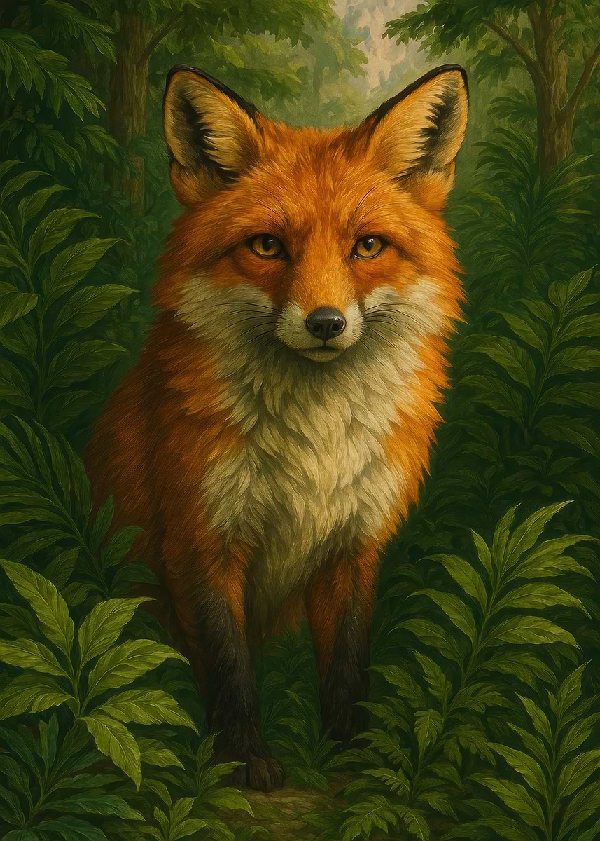 'Fox in the Forest' Poster, picture, metal print, paint by GojoArt ...