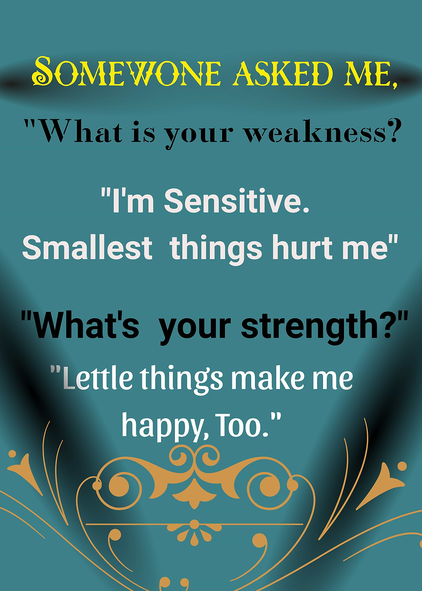 'Inspirational Quote: Weakness and Strength' Poster, picture, metal ...