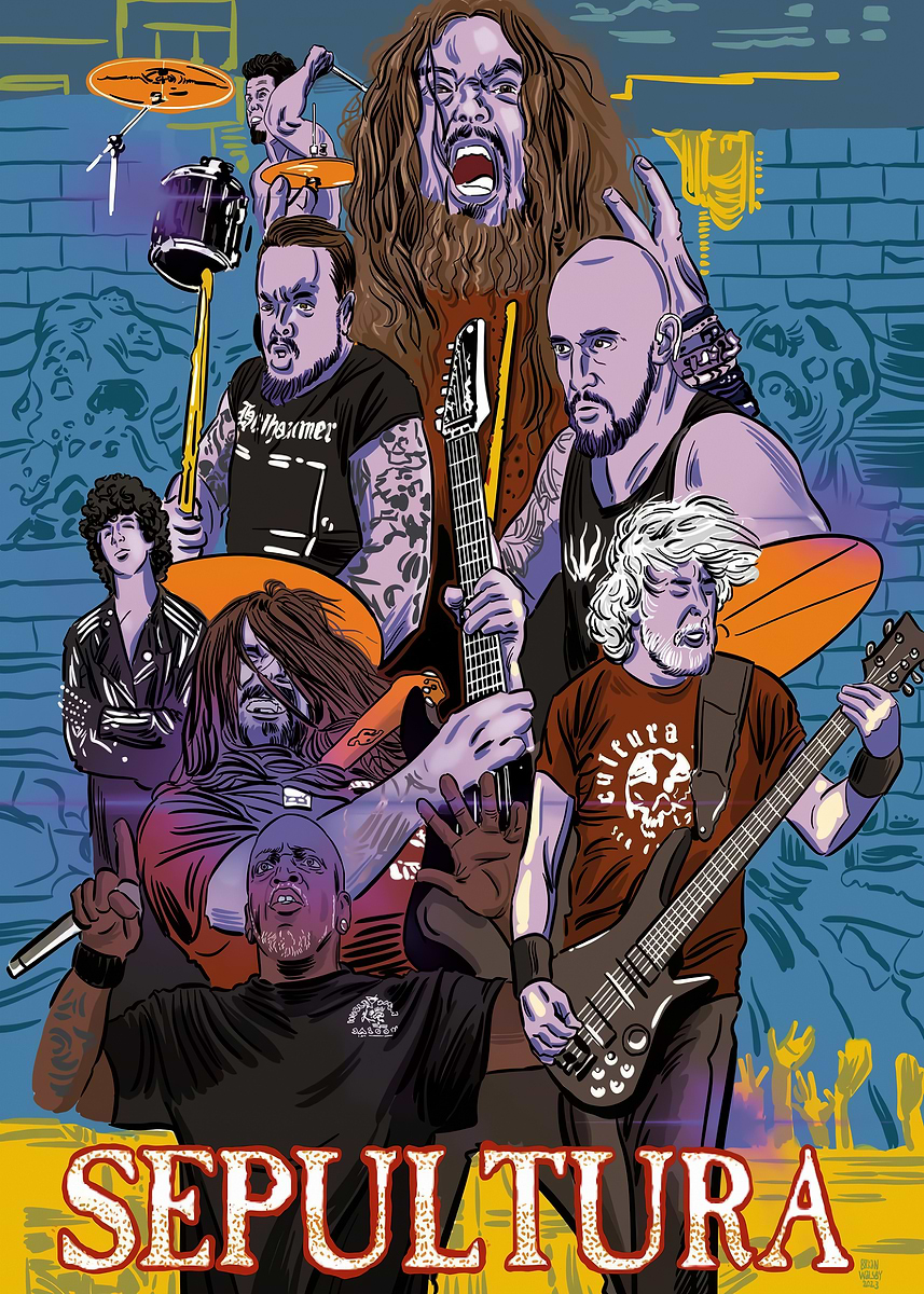 'Sepultura band illustration' Poster, picture, metal print, paint by ...